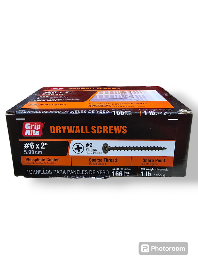 Drywall Screws #6 x 2" Grip Rite