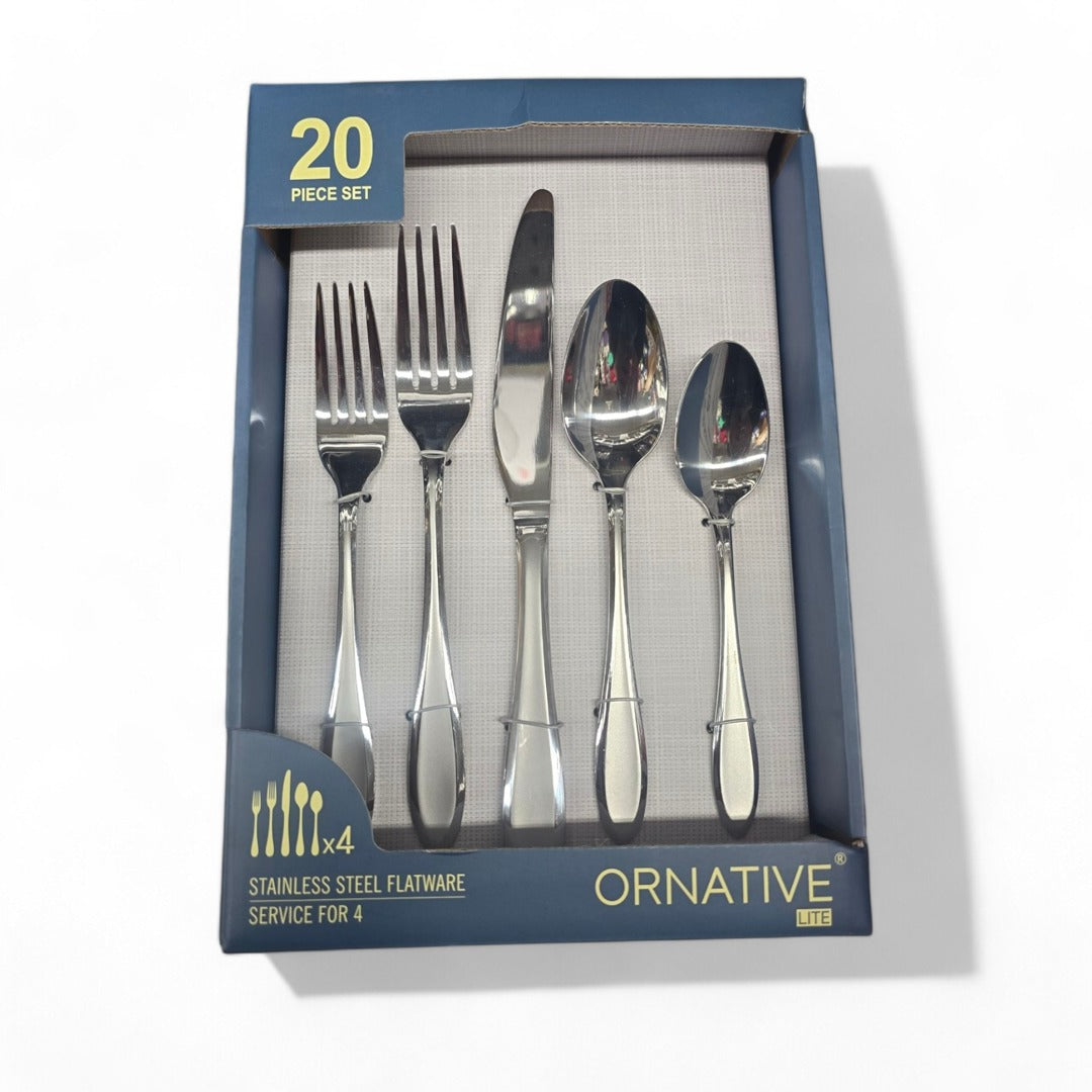 Stainless Steel Flatware 20pc Ornative – Table Top USA