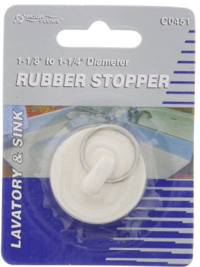Rubber Stopper 1-1/8" - 1-1/4" Aqua Plumb – Table Top USA