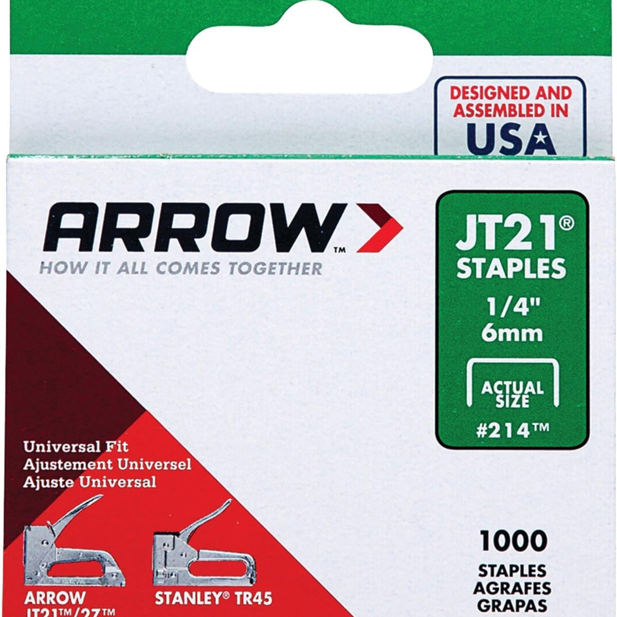 JT21 Staples 1/4" 6mm Arrow