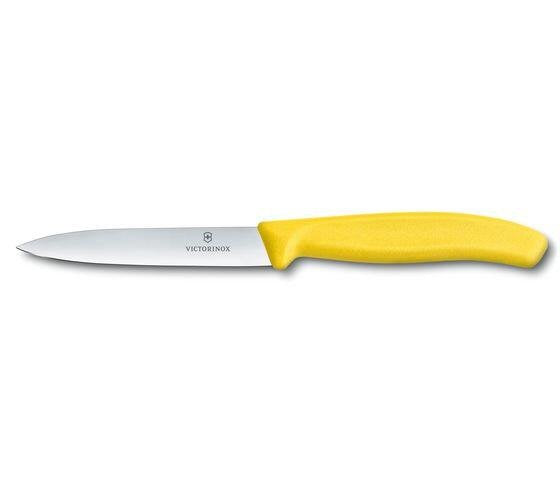 Yellow Straight Pointy Knife 4" Victorinox – Table Top USA