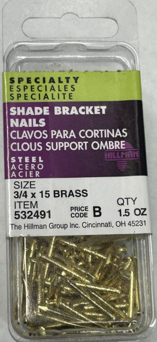 Shade Bracket Nails 3/4x15 Hillman
