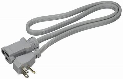 3' Extension Cord Grey Bright White – Table Top USA