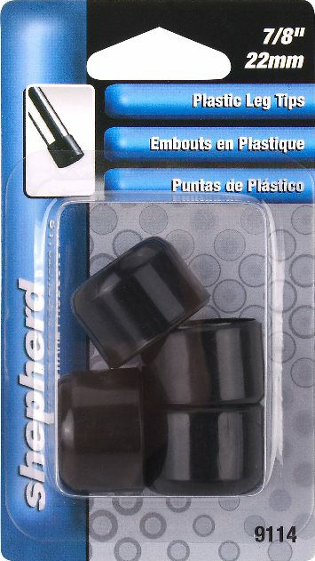Plastic Leg Tips 7/8" Black Shepherd – Table Top USA