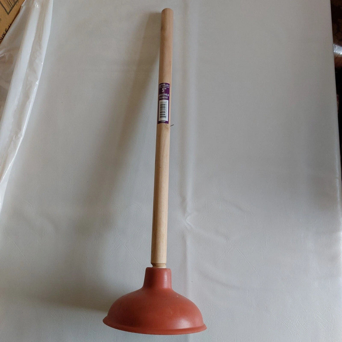 Red Plunger With Wooden Handle | 5" Rubber Cup | Aqua Plumb